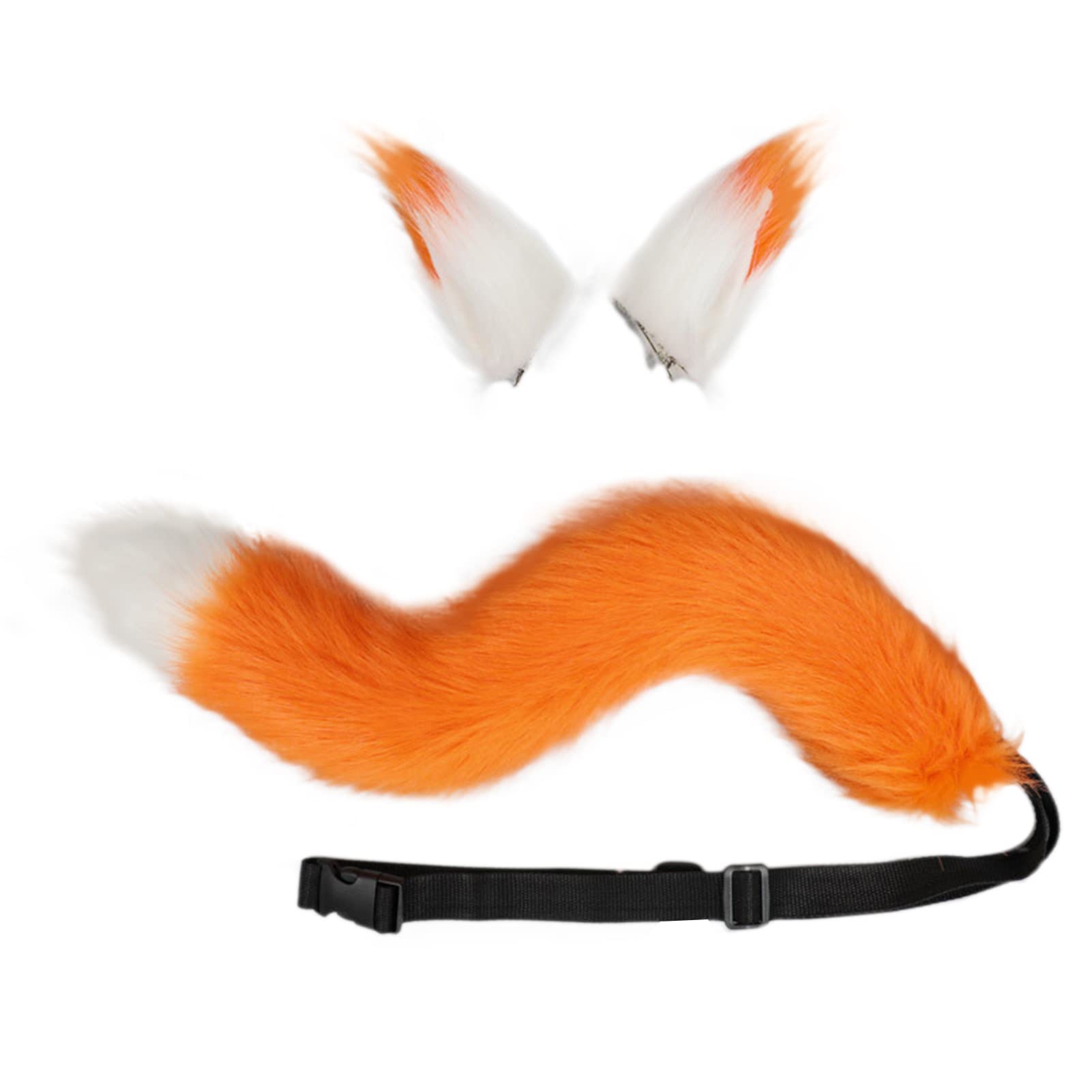 Song Qing Party Cosplay Costume Fox Ears Faux Fur Hair Hoop Headband + Tail Set