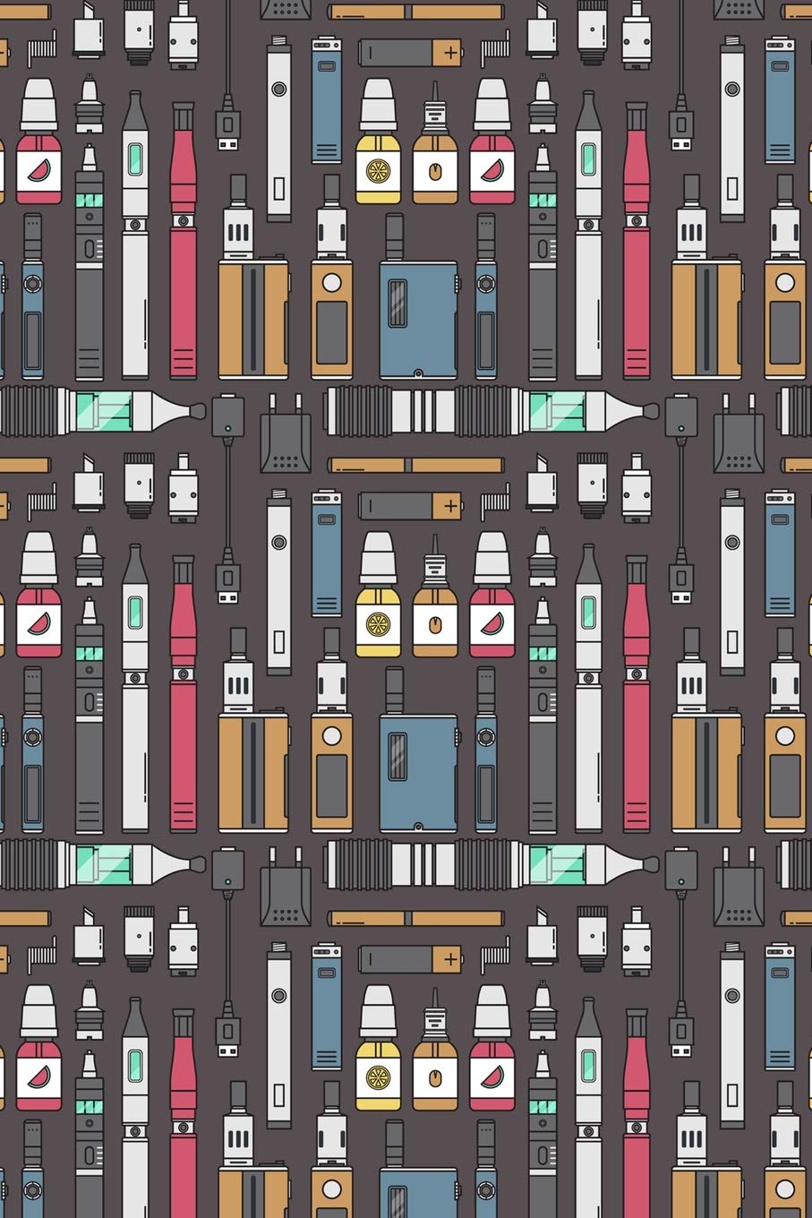 Vape Pattern - E-Cigarette Decoration 05: Graph Paper 5x5 Notebook for Vaper and Steamer
