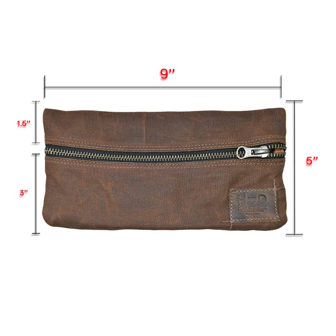 Hide & Drink, Vape Pen Accessories Kit Bag, Pouch Holder, Secure Fit, Cord Storage G Pen Soft Travel Bag, Waxed Canvas, Handmade, Honey Bourbon