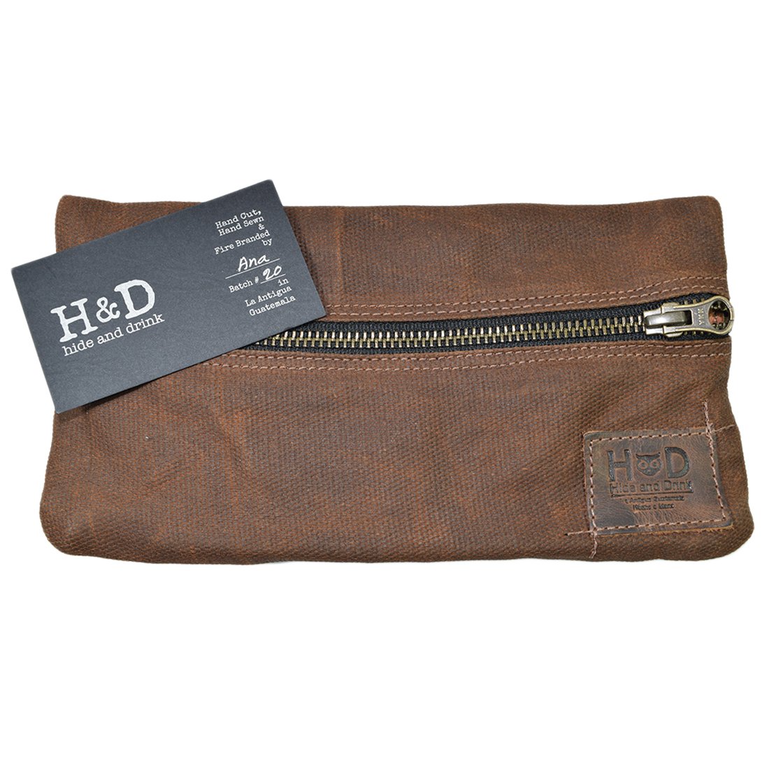 Hide & Drink, Vape Pen Accessories Kit Bag, Pouch Holder, Secure Fit, Cord Storage G Pen Soft Travel Bag, Waxed Canvas, Handmade, Honey Bourbon