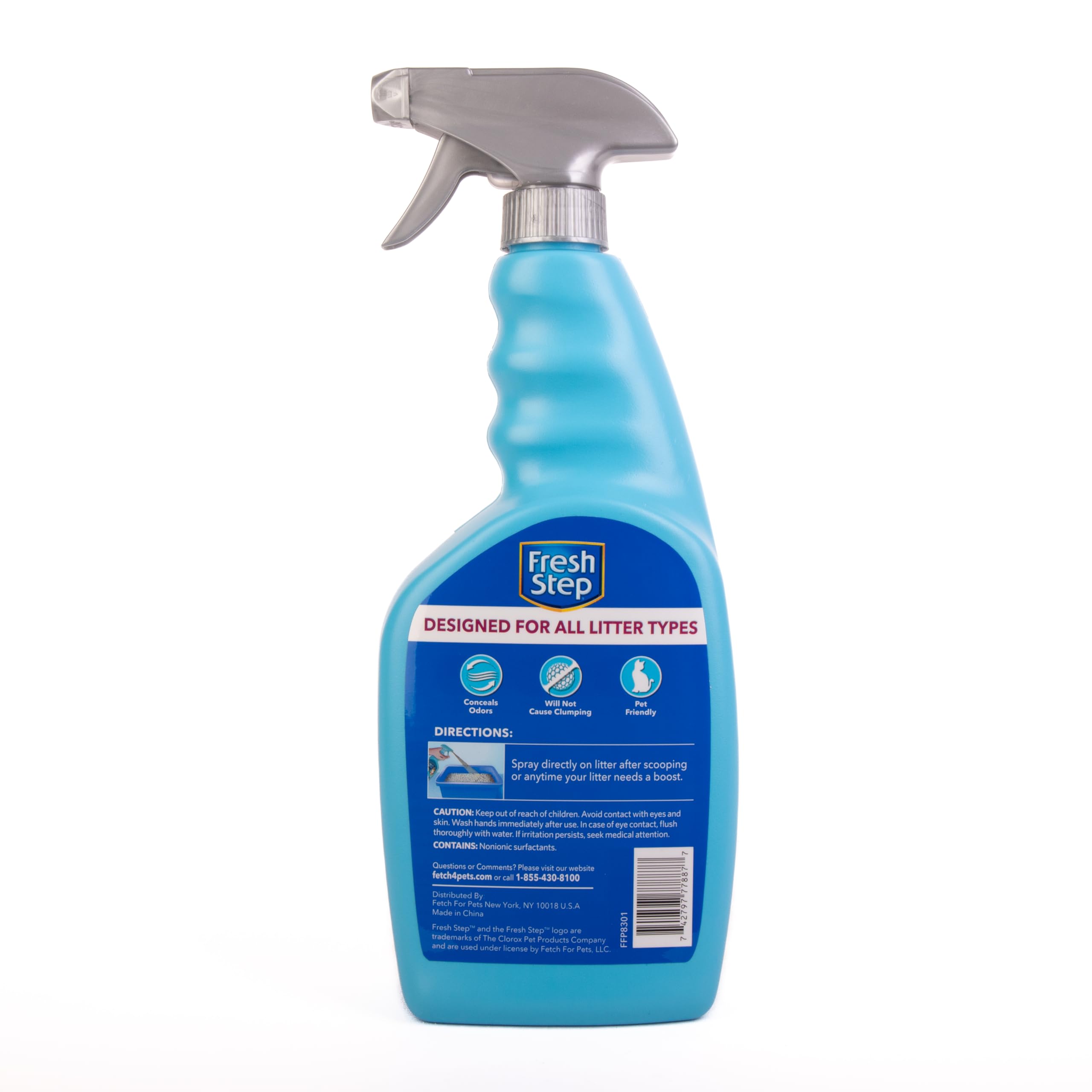 Fresh Step Cat Litter Box Odor Eliminating Spray | Cat Deodorizer Spray for Litter Box | Odor Neutralizing Cat Spray Cat Product for All Cat Litter | 24 Ounces