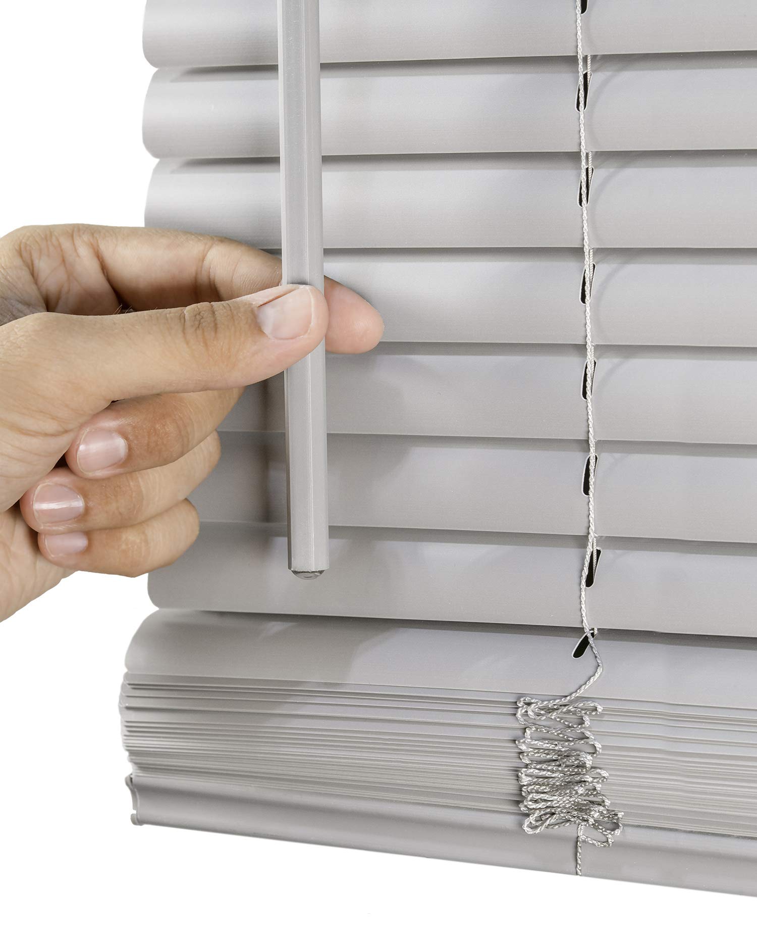 CHICOLOGY Blinds for Windows , Mini Blinds , Window Blinds , Door Blinds , Blinds & Shades , Camper Blinds , Mini Blinds for Windows , Horizontal Window Blinds , Gloss Gray, 48"W X 48"H