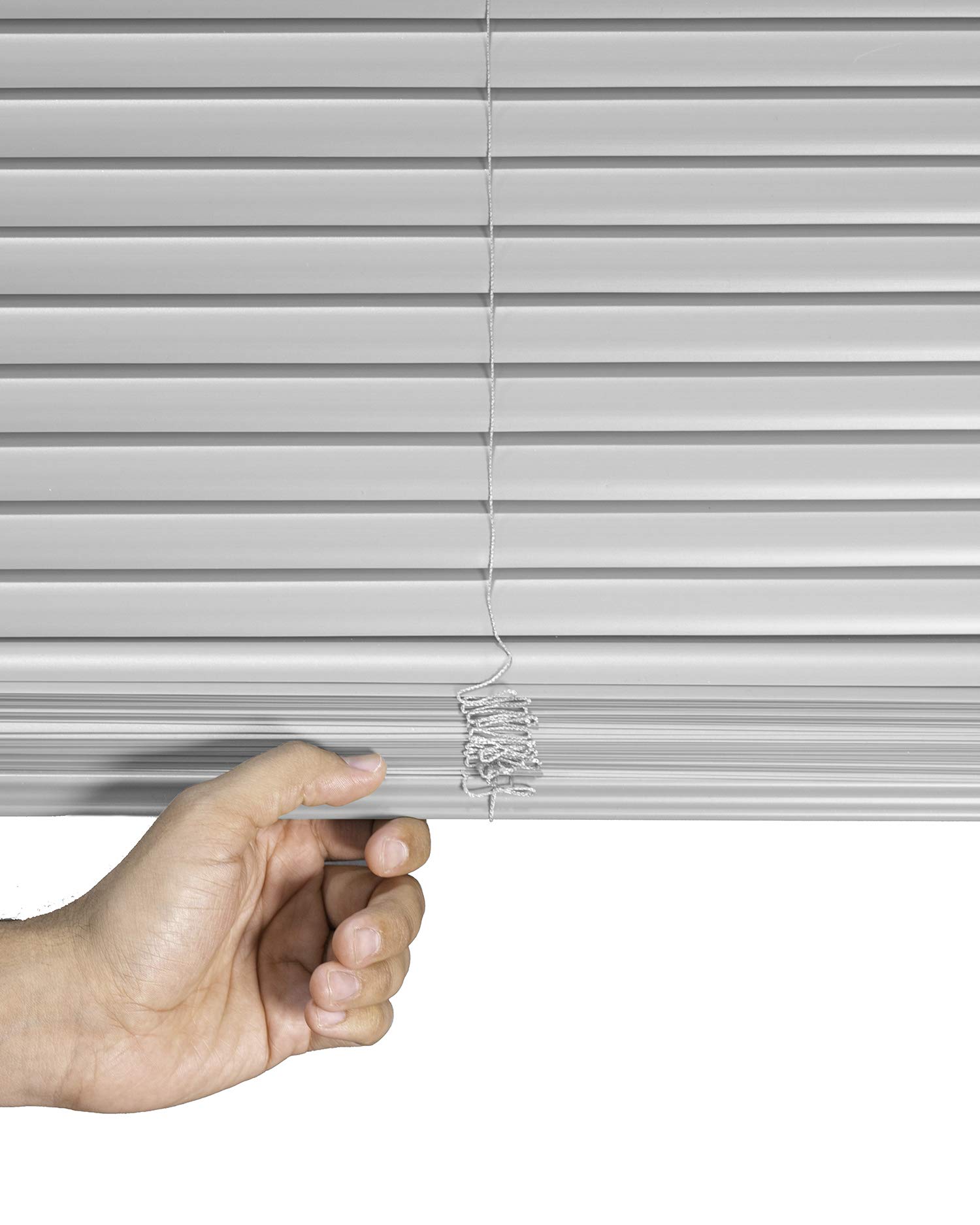 CHICOLOGY Blinds for Windows , Mini Blinds , Window Blinds , Door Blinds , Blinds & Shades , Camper Blinds , Mini Blinds for Windows , Horizontal Window Blinds , Gloss Gray, 48"W X 48"H