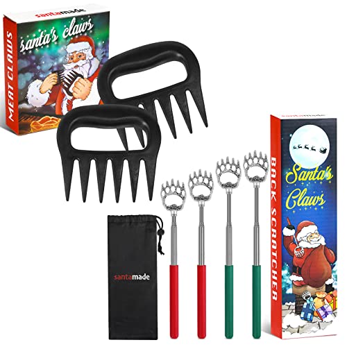 SANTAMADE Santa's Claws Stocking Stuffers for Men Women, Meat Claws for Shredding and Back Scratchers