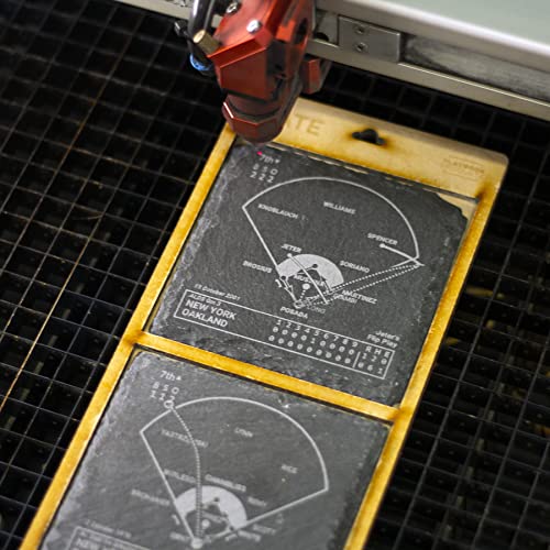 Greatest Mavericks Plays: Slate Coasters (Set of 4) | Best Gift Idea for Sports Lovers | Mavericks Historic Moments Gifts
