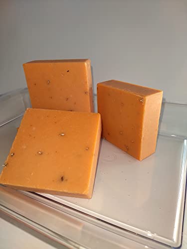 Ndongscsay Premium Handmade 5 oz Vegan Scented Soap Bar- Men/Women -3 Turmeric Honey & Orange Natural Soap Bars - 3pk Bundle