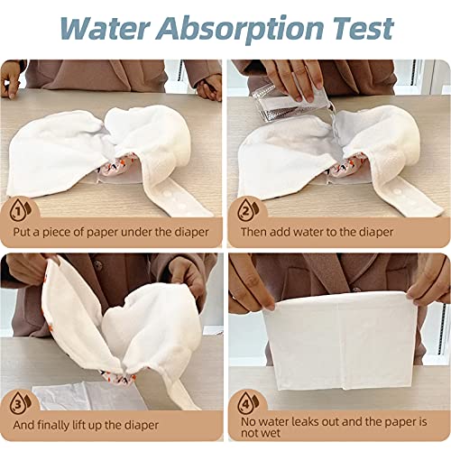 Baby Cloth Diapers One Size Adjustable Washable Reusable Pocket Diapers for Baby Girls and Boys 5 Packs +5 Microfiber Inserts