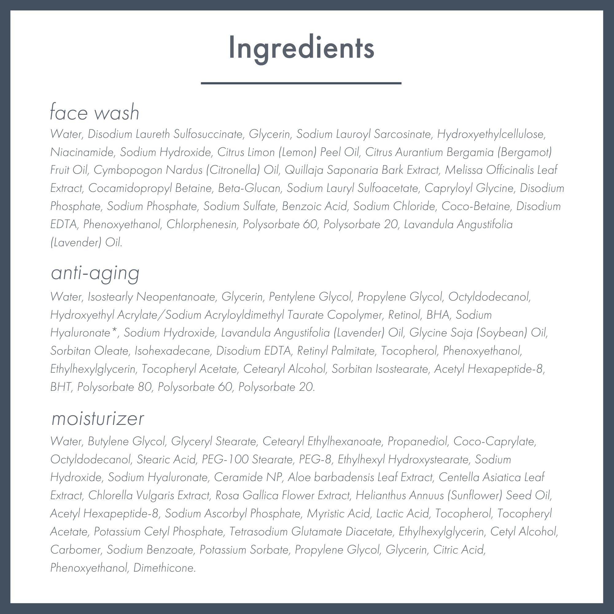 Tailorford Unisex 3 Step Skin Care Routine including Face Wash, Moisturizer and Night Cream, Skin Care Set for Men and Women, Travel Size