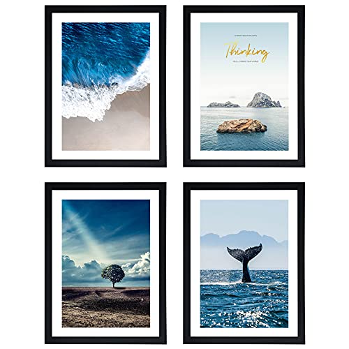 Diamond Art Painting Frames 4 Pack, 12.9x16.9in / 33x43cm Picture Frame Suitable for 12x16 Diamond Art Canvas - Black
