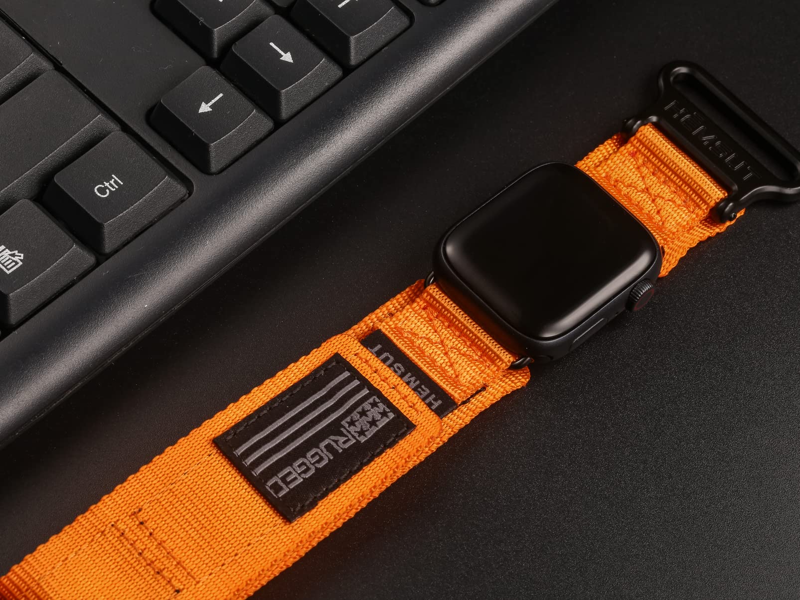 Hemsut Compatible With Apple Watch Band, Rugged Nylon Sports Strap With Woven Loop Design For iWatch 42mm/44mm/45mm 38mm/40mm/41mm, Tough Replacement Band For Series 7/6/5/4/3/2/1/SE Men Women