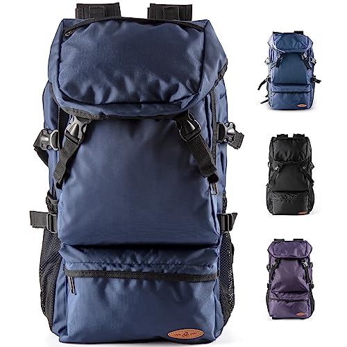 VGCUB Large Travel Camping Hiking Backpack,Lightweight Waterproof Outdoor Sports Rucksack Gym Carry on Backpack Daypack for Women Men Traveling, Jewel blue