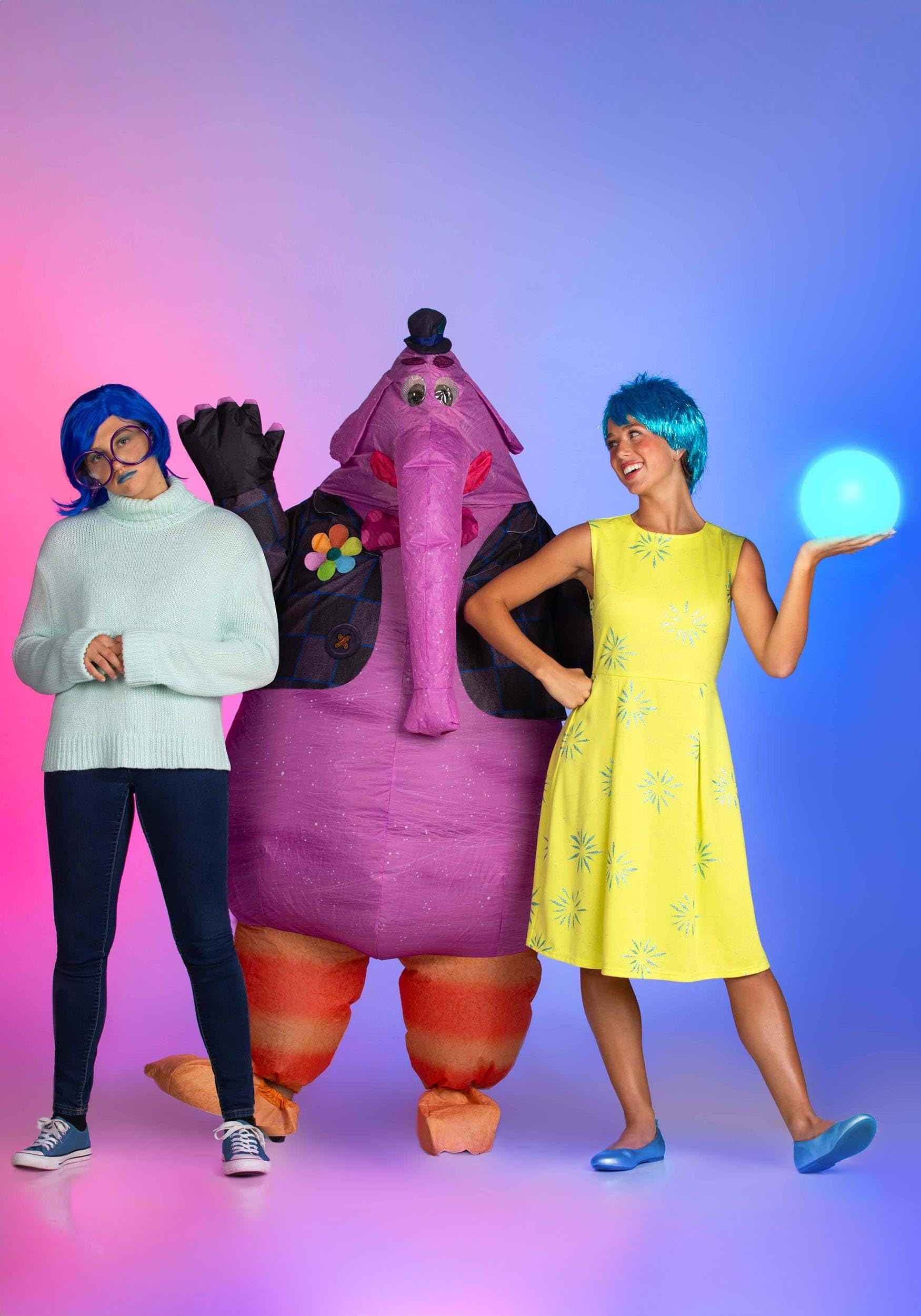 Fun Costumes Disney and Pixar Inside Out Sadness Costume for Adults, Deluxe Women's Sadness Outfit for Halloween and Cosplay Large Blue