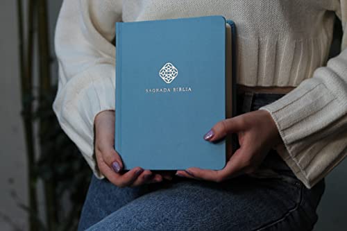 Biblia Católica, Edición para Notas, Tapa dura/tela, Azul, Comfort Print (Spanish Edition)