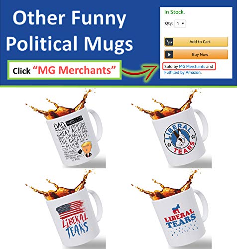 Father's Day Gift Mugs for Dad – “Lib Tears” Funny 14 oz Ceramic Novelty Coffee Mug | Christmas Stocking Stuffer or Birthday Gift for Dad from Son or Daughter | Husband Gifts from Wife | Gift Boxed