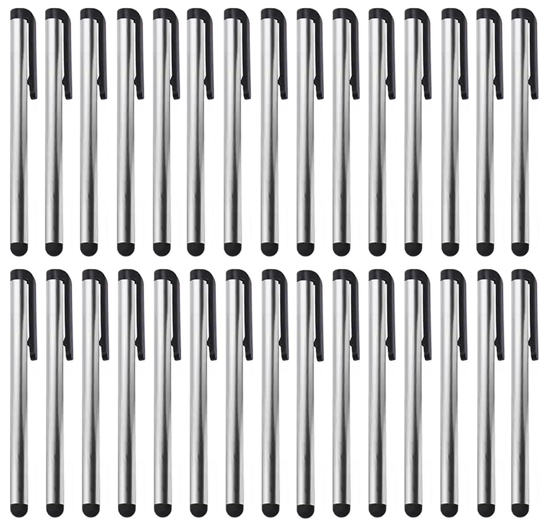 Premium 30 Pack Stylus Compatible with Bose SoundSport Custom Digital Slim Touch Pen for Your Capacitive Touch Screen! (Silver)