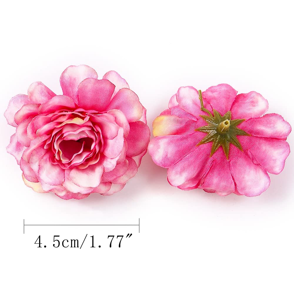 20pcs Roses Buds Artificial Flowers Bulk, 2" Small Silk Rose Artificial Flower Head Fake Flower For Home Decor Christmas Party Marriage Wedding Decoration DIY Wreath Accessories (Milky White)