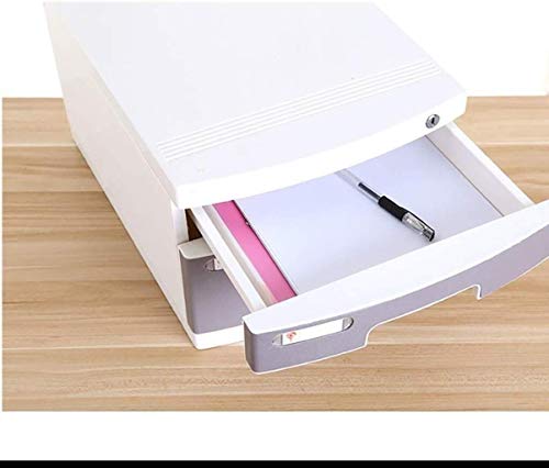 SHABOZ File Cabinets Multifunctional Storage Cabinet, Flat, Drawer Type with Lock, Information Office Furniture, Large Capacity Plastic (Blue)