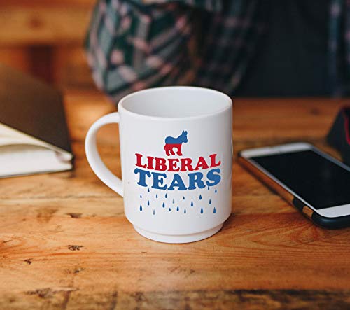 Father's Day Gift Mugs for Dad – “Lib Tears” Funny 14 oz Ceramic Novelty Coffee Mug | Christmas Stocking Stuffer or Birthday Gift for Dad from Son or Daughter | Husband Gifts from Wife | Gift Boxed