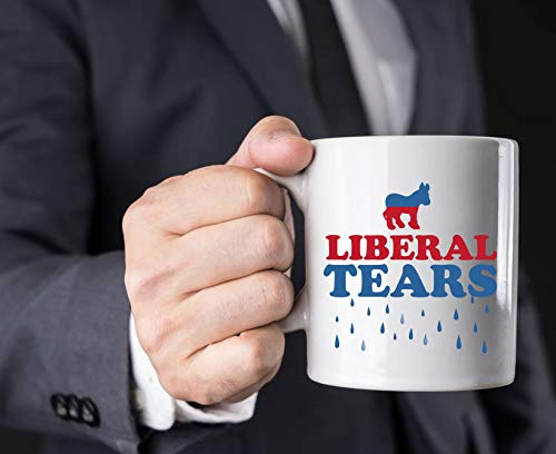 Father's Day Gift Mugs for Dad – “Lib Tears” Funny 14 oz Ceramic Novelty Coffee Mug | Christmas Stocking Stuffer or Birthday Gift for Dad from Son or Daughter | Husband Gifts from Wife | Gift Boxed
