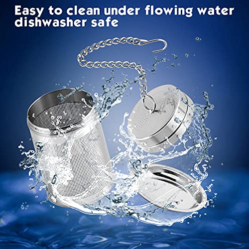 Tea Infuser, Tea Strainer Fine Mesh Tea Filter 304 Stainless Steel Perfect Size with Extended Chain Hook to Brew Loose Leaf Tea, Tea Strainers 210601-1