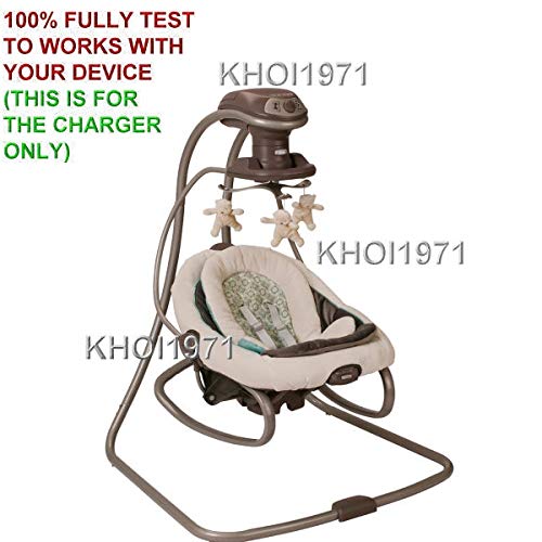KHOI1971 8-FEET Wall AC Power Adapter Compatible with Graco Cream Brown-Trim 1852655 Winslet DuetSoothe Baby Swing & Rocker
