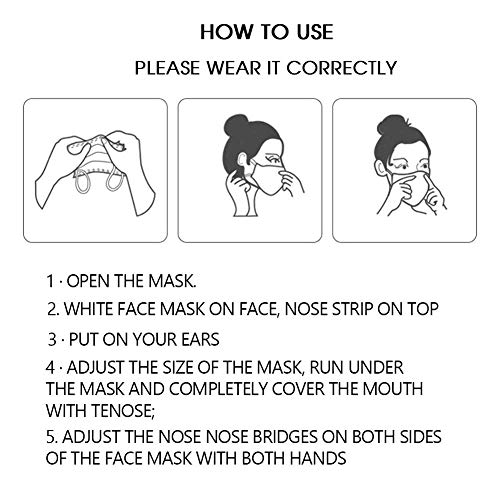 50 Pack Adults Christmas Disposable Face Mask, Individually Wrapped 3-Ply Breathable Non-woven Breathable Masks For Men and Women