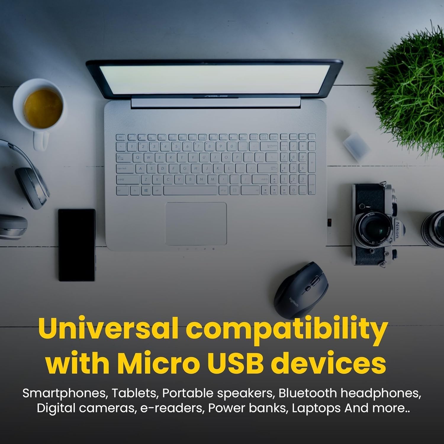 Professional Quick Charge MicroUSB Compatible with Your Bose SoundSport Free 5Ft1.8M Data Charing Cable Plus Extra Strength for Fast & Quick Charge Speeds! (Black)