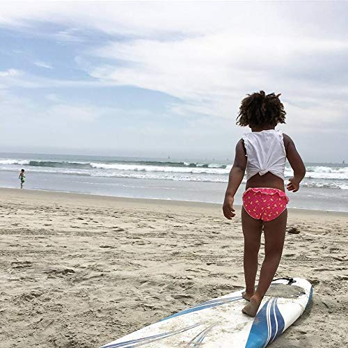 Imse Vimse Reusable Swim Diaper for Baby and Toddler Girls with Ruffle and Snaps (Pink Flamingo, S 13-17 lbs)