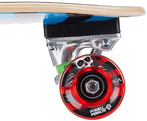Powell Peralta Micro Mini Ripper Skateboard Cruiser Complete Skateboard - Blue 7.5" x 24"