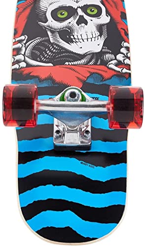 Powell Peralta Micro Mini Ripper Skateboard Cruiser Complete Skateboard - Blue 7.5" x 24"