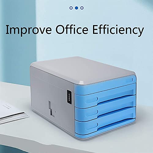 Storage Cabinet with Drawers Floor Storage Cabinet Flat File Cabinet Storage, Desktop Drawer Cabinet, with Digital Code Lock and Pen Holder Design, Size 11.8''x 14.9''x 8.8'' Cosmetics/Medicine Cabine