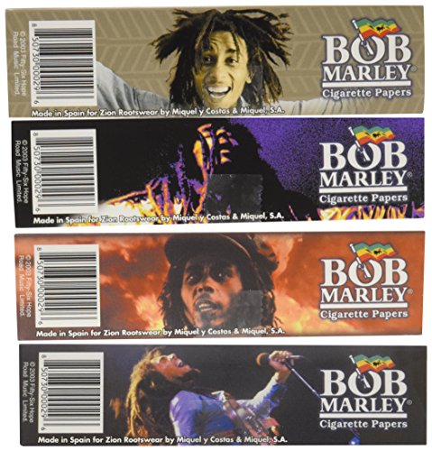 Bob Marley King Size Cigarette Rolling Papers, 33 Count (Pack of 4)
