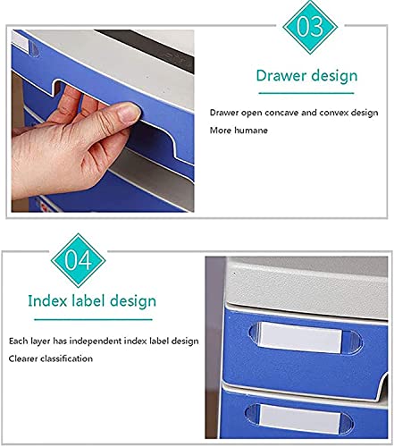 Storage Cabinet with Drawers Floor Storage Cabinet Flat File Cabinet Storage, Desktop Drawer Cabinet, Size 11.6''x 15.5''x 16.9'', Drawer Organizer 4/5/6/7/8/11 Layers, with Lockable Environmentally F