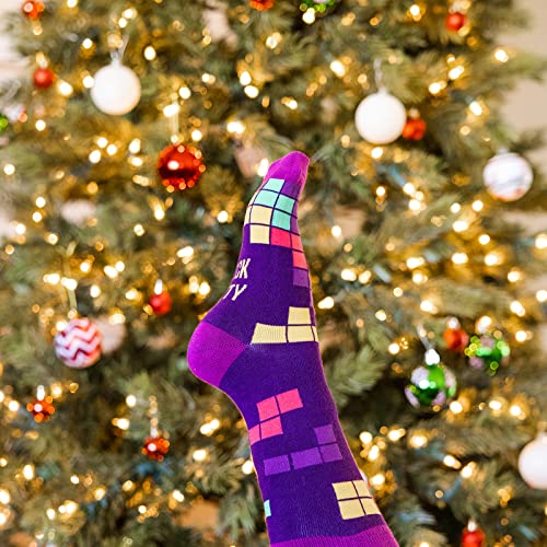 Do Not Disturb I'm Gaming Video Game Socks - Funny Gamer Gifts For Men and Women (Block Party)
