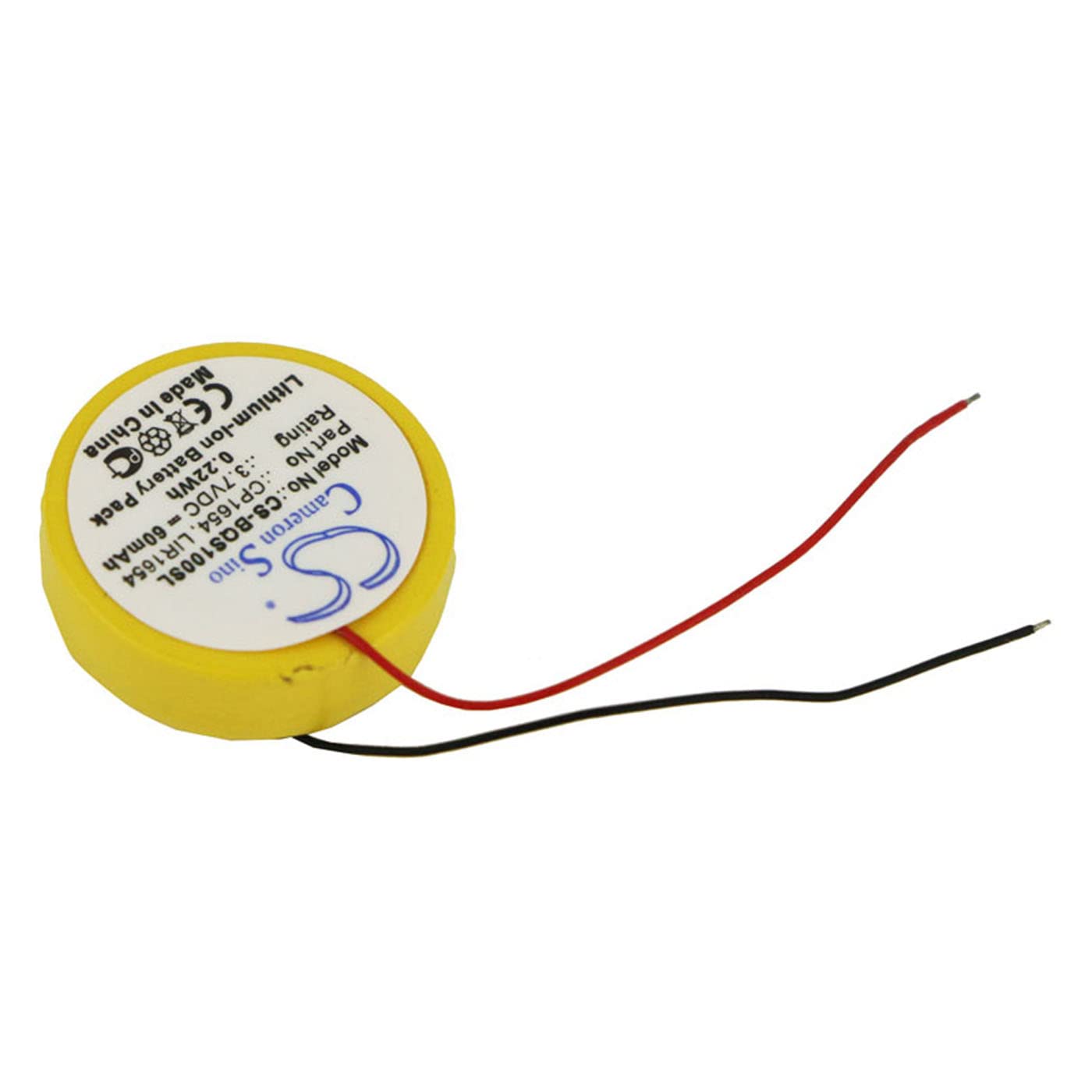 Cameron Sino Battery for Bose soundsport Pulse, SoundSport Wireless PN: CP1654, LIR1654 60mAh / 0.22Wh