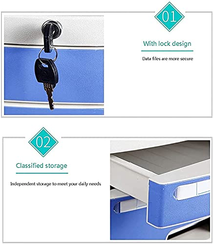 Storage Cabinet with Drawers Floor Storage Cabinet Flat File Cabinet Storage, Desktop Drawer Cabinet, Size 11.6''x 15.5''x 16.9'', Drawer Organizer 4/5/6/7/8/11 Layers, with Lockable Environmentally F