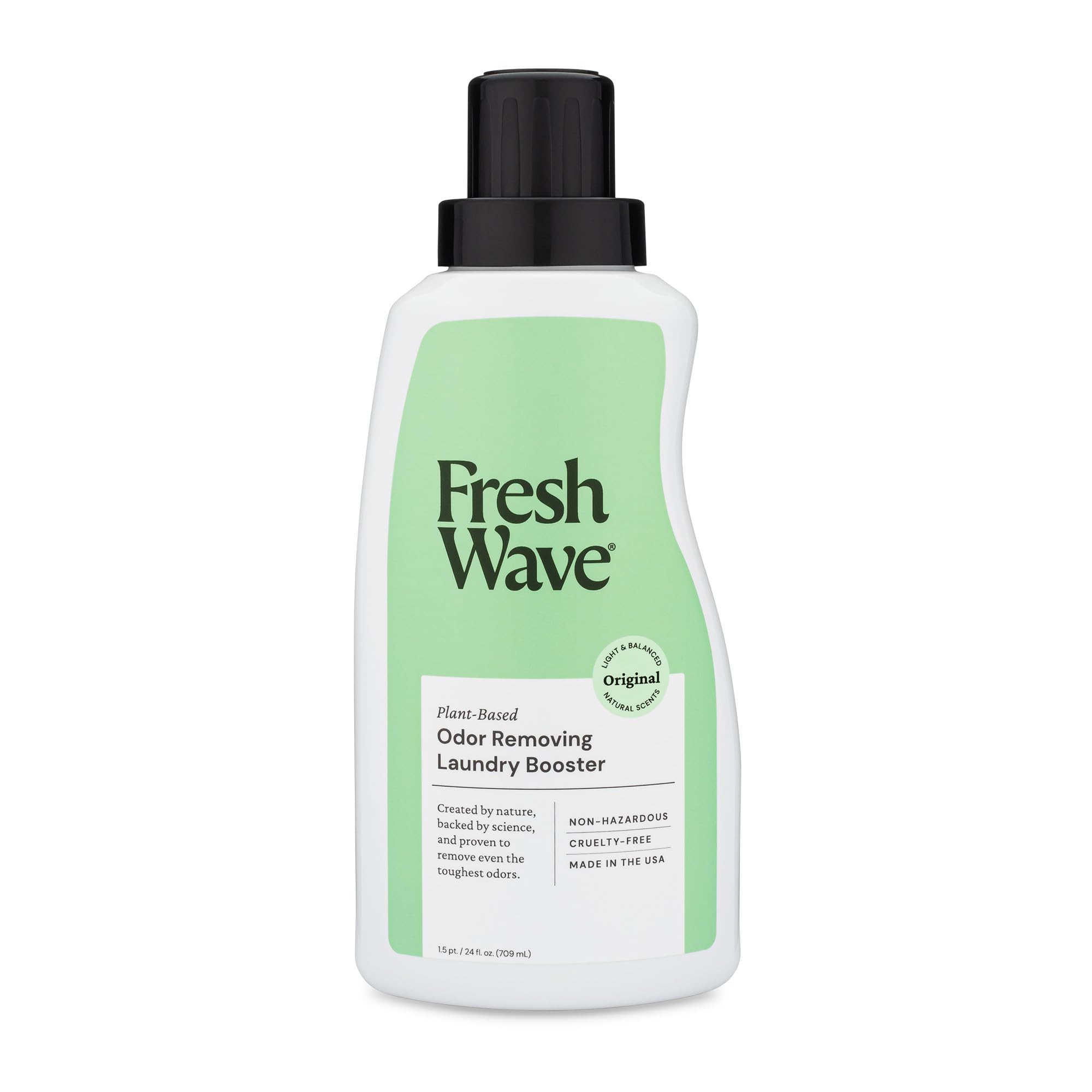 Fresh Wave Odor Removing Laundry Booster, 24 fl. Oz. | Laundry Scent Booster | Safer Odor Relief | Natural Plant-Based Odor Eliminator | Pet Bedding, Activewear, Blankets, Clothes & Fabrics