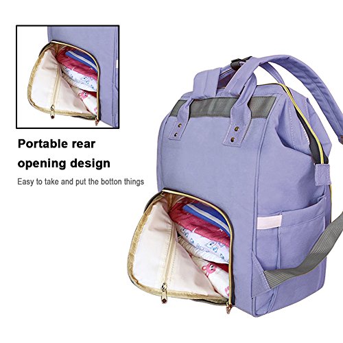 Jewelvwatchro Diaper Bag Backpack Multifunctional Maternity Baby Bags for Mom Blue Purple¡