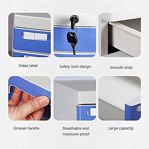 Storage Cabinet with Drawers Floor Storage Cabinet Flat File Cabinet Storage, Desktop Drawer Cabinet, Size 11.6''x 15.5''x 16.9'', Drawer Organizer 4/5/6/7/8/11 Layers, with Lockable Environmentally F