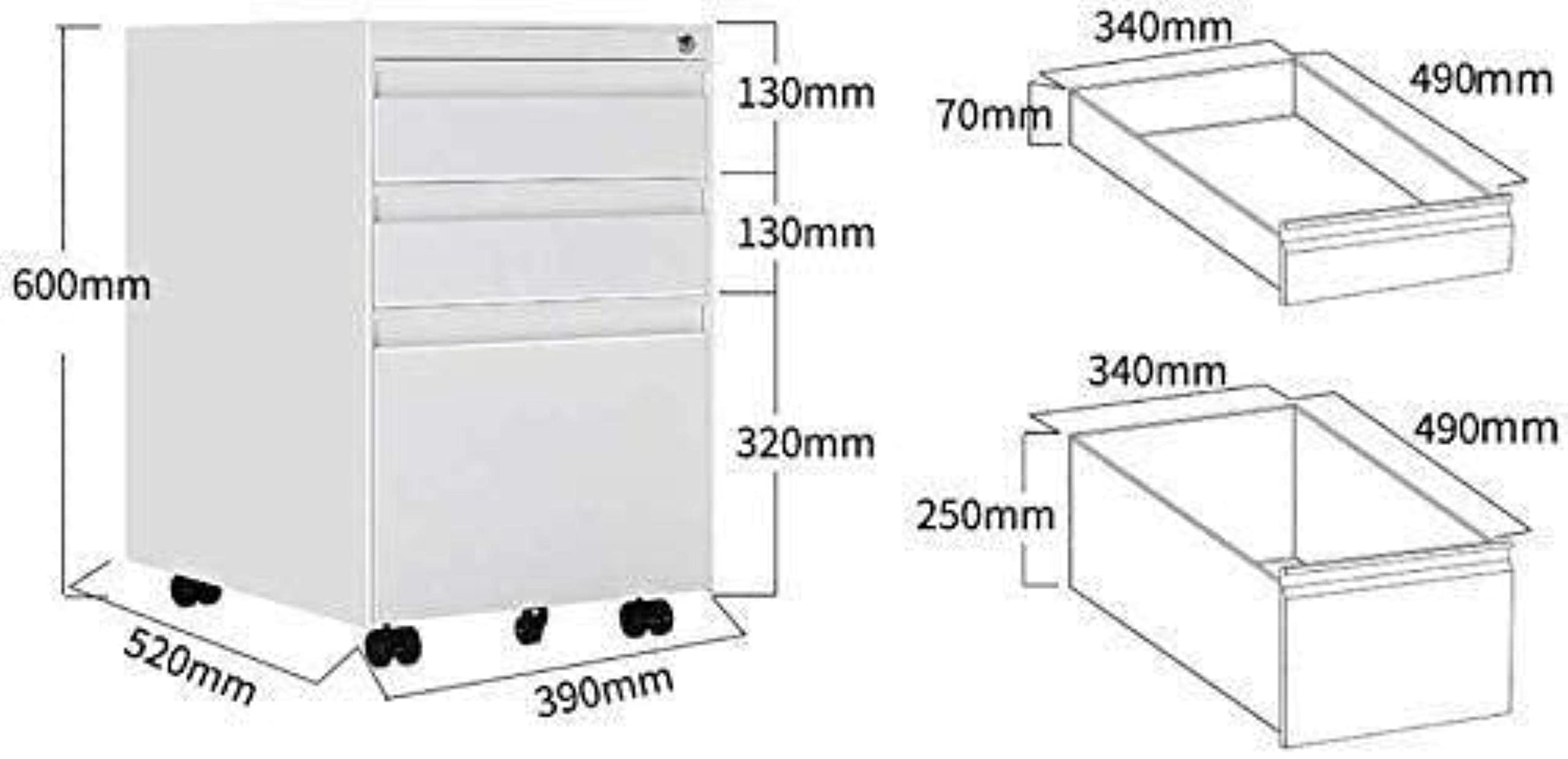 File Storage Cabinet Flat Flat File Cabinet Flat File Data Storage File Box Folder Storage Box Drawer Filing Cabinet Wheeled Movable with Lock with Pulley Desktop Supplies File Box File Box