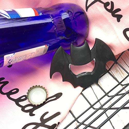 SHFICDJ Batman Bottle Opener Fridge magnet,Beer Bottle Openers,Rubber Coated, Stainless Steel.