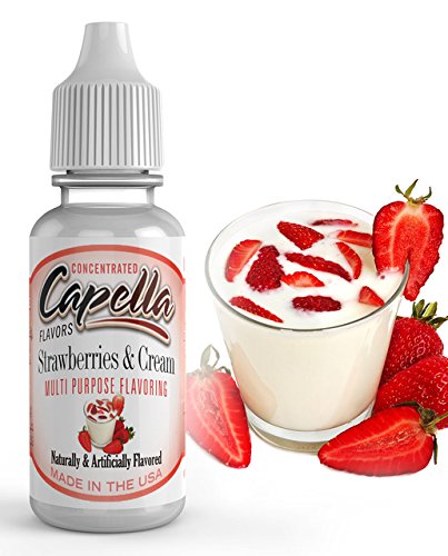 Capella Flavor Drops Strawberries and Cream Concentrate 13 Milliliter Bottle