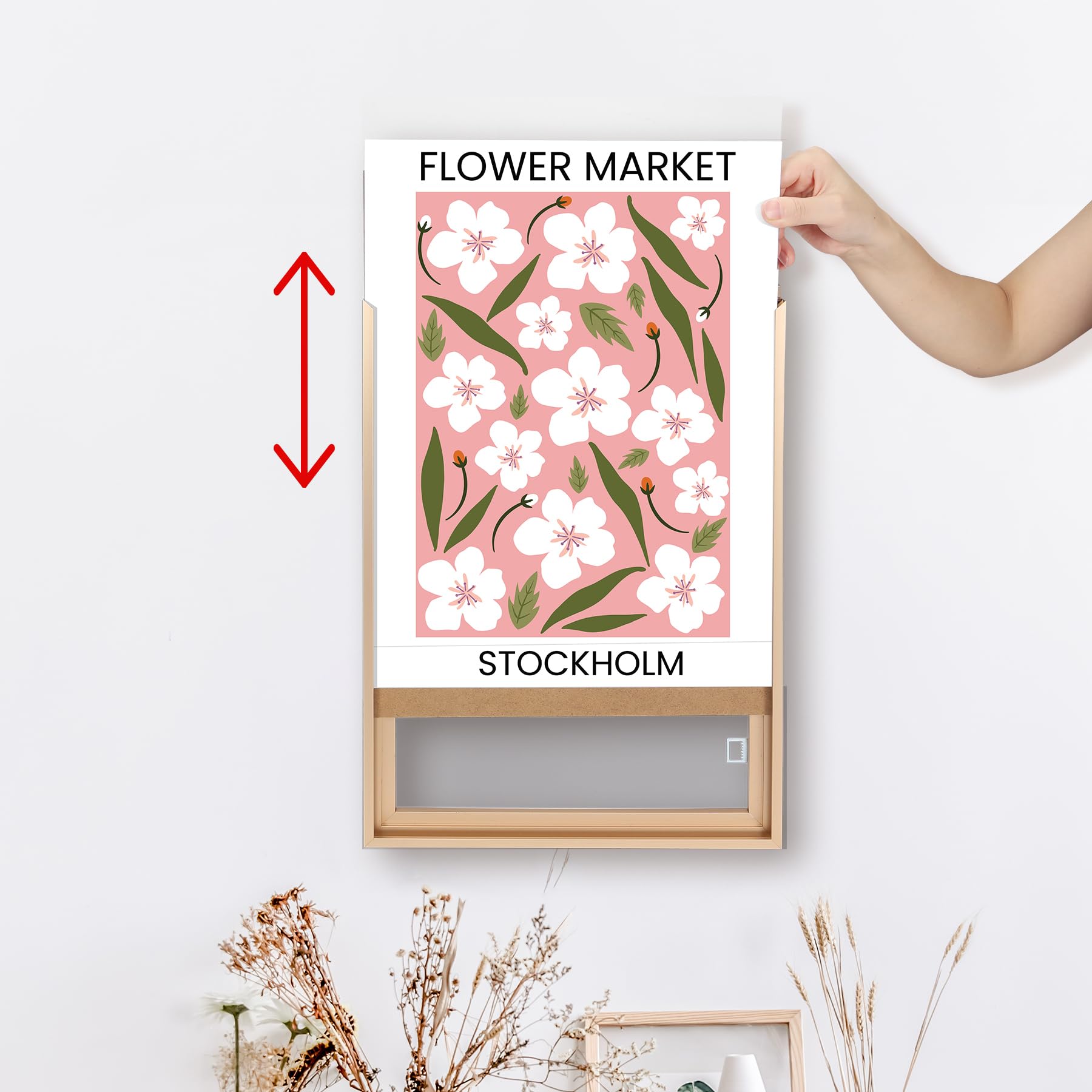 30x40 Inch Poster Frames,set of 2, Plexiglass, Matte Gold Aluminum Snap Frame, Front-loading Frame for Wall