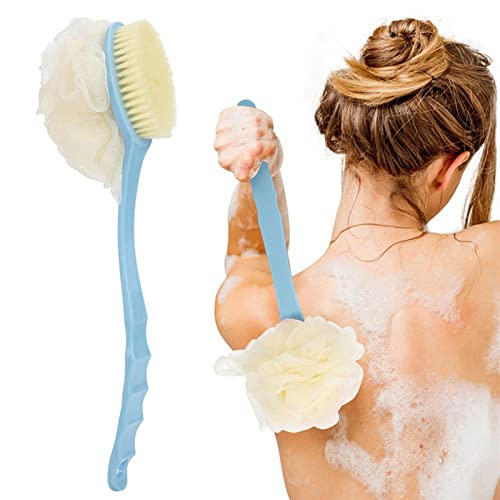 INGVY Dry Brushing Body Brush Bathroom Brush Long Handle Back Body Brush Bath Shower Scrubber Exfoliating Scrub Skin Massages Bathroom Products (Color : Blue)
