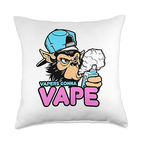 Vapers Gonna Vape Gorilla T-Shirt Vape Tee Throw Pillow