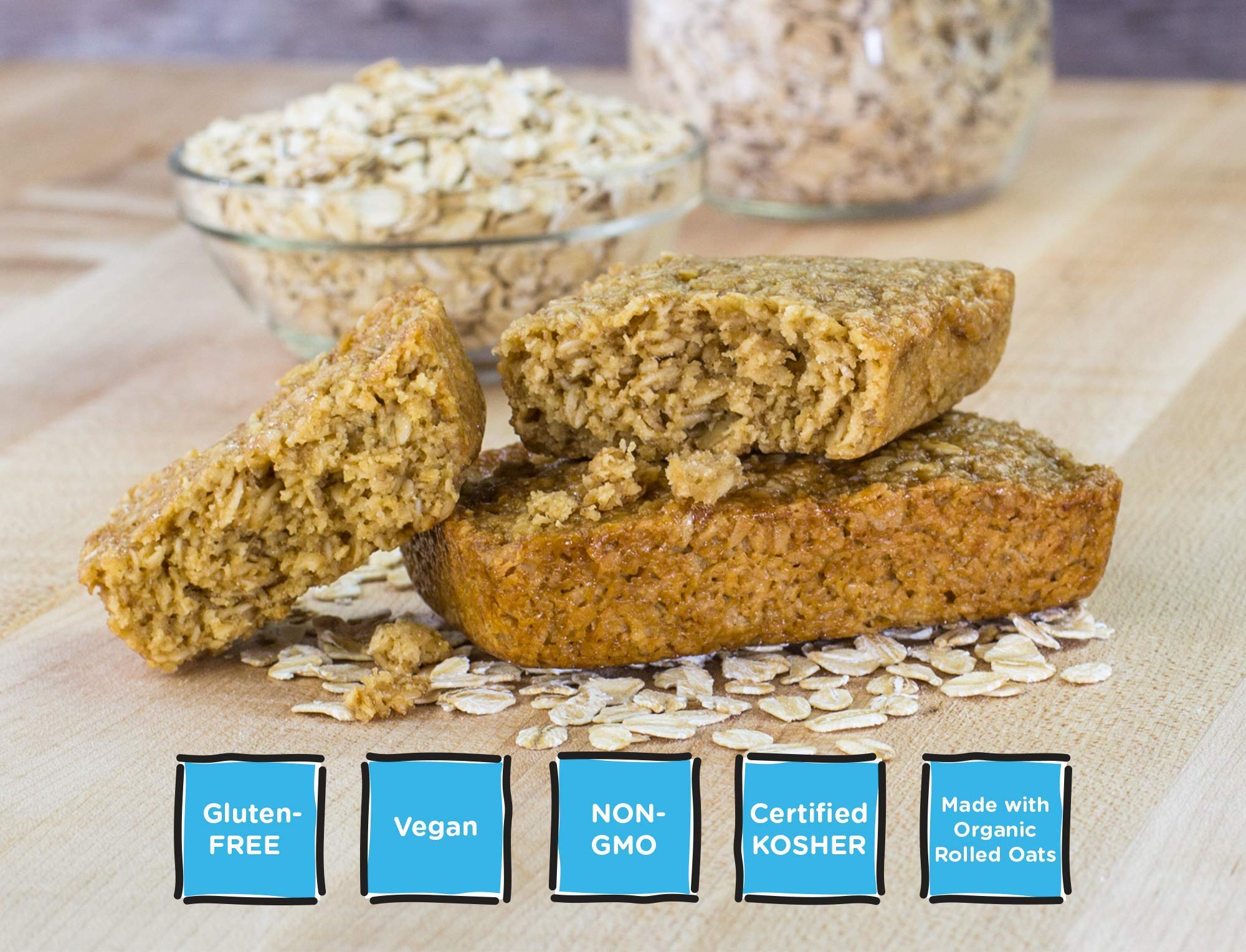 Bobo's Oatmeal Bars, Original, Gluten Free Vegan Whole Grain Oat Bars, Pack of 12
