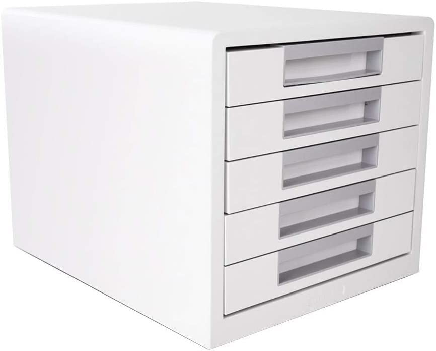 UANGLI File Cabinets Flat 5 Drawers File Data Storage Storage Box White Cupboard 27.5X34X25.6Cm Bookcase