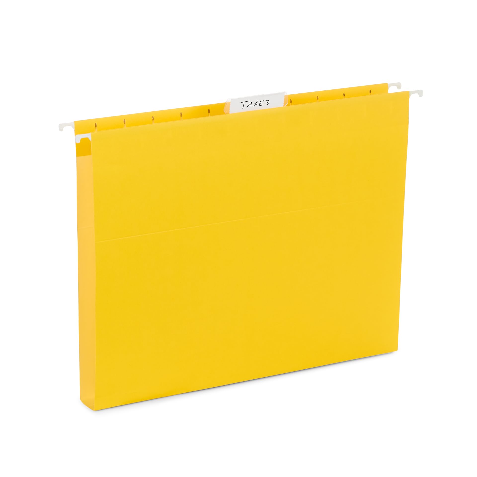 25 Blue Summit Supplies Hanging File Folders 1 inch Expansion, Assorted Colors Hanging File Folders Extra Capacity 1 inch, 11PT Paper, 1 inch Expandable File Folders, 25 Pack
