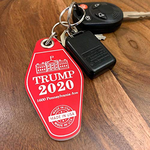 President Trump 2020 Collectible Motel Keychain and Door Hanger Made in USA