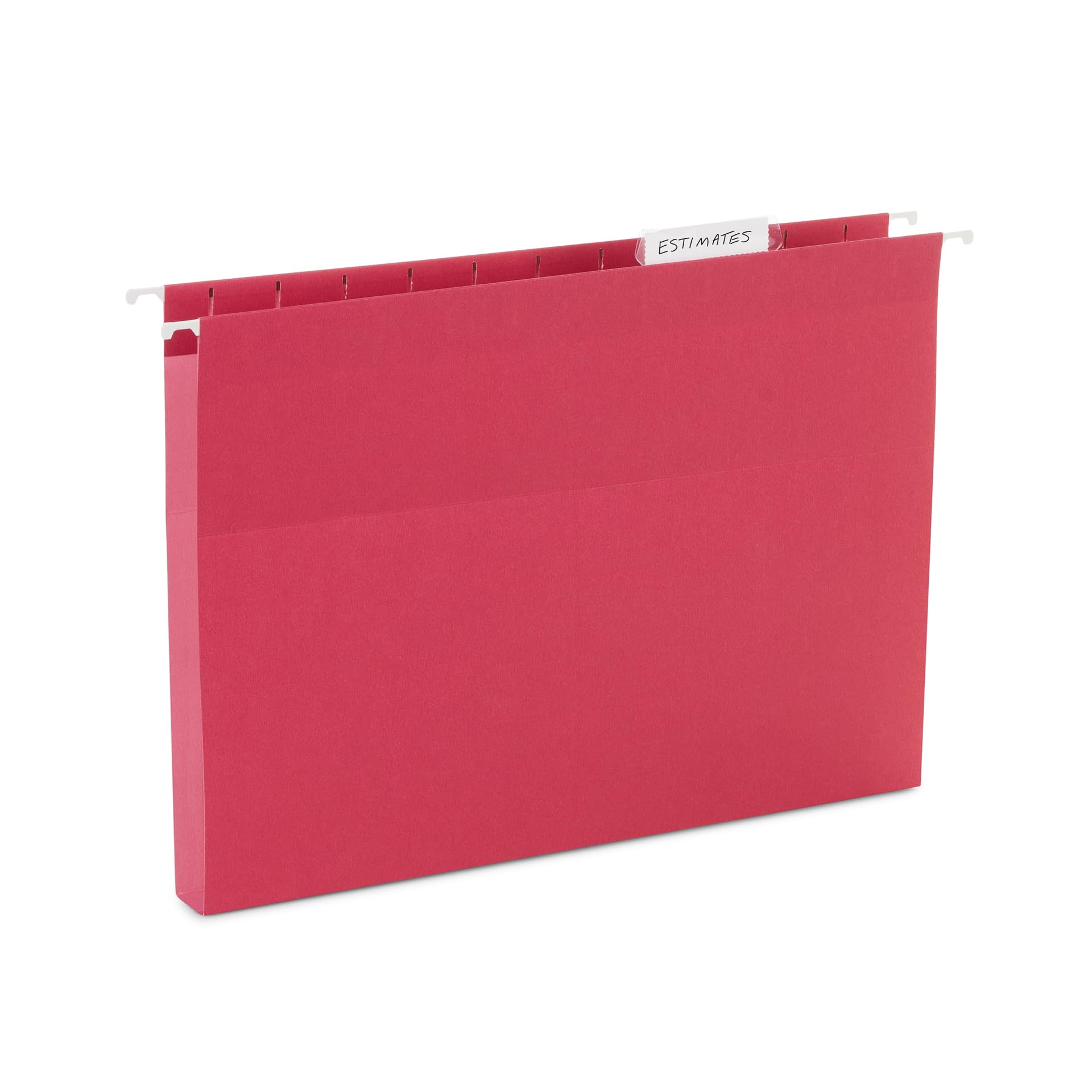 25 Blue Summit Supplies Hanging File Folders 1 inch Expansion, Assorted Colors Hanging File Folders Extra Capacity 1 inch, 11PT Paper, 1 inch Expandable File Folders, 25 Pack